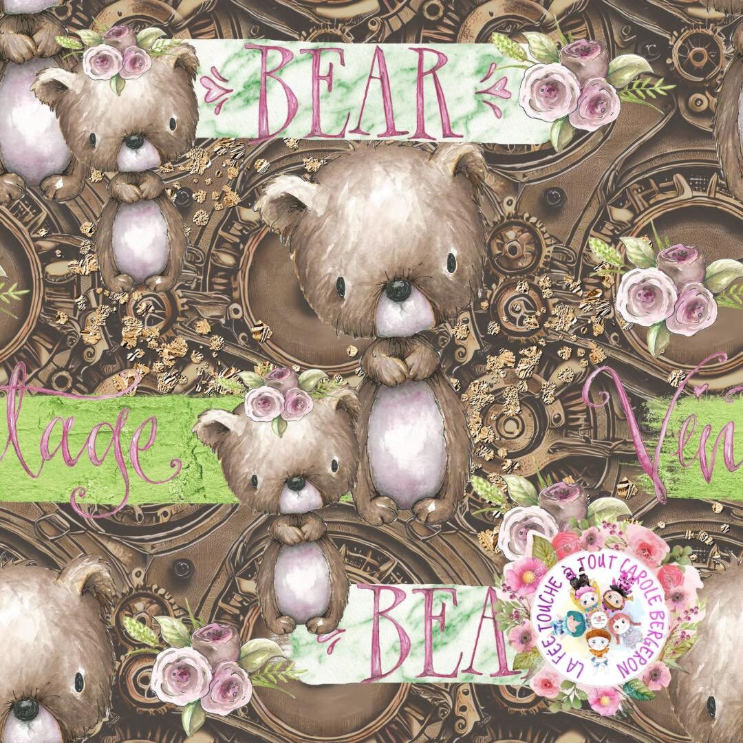 Seamless Cute Little Teddy Bears - Etsy