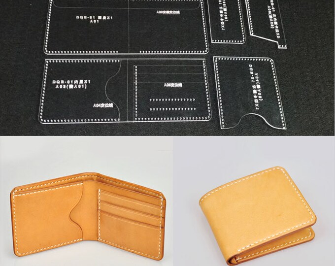 Leather Craft Acrylic Template for Business Long Wallet - Etsy