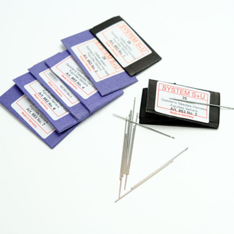 Germany SYSTEM S+U Saddlers Needles Sewing Beading Craft Leathercraft ...