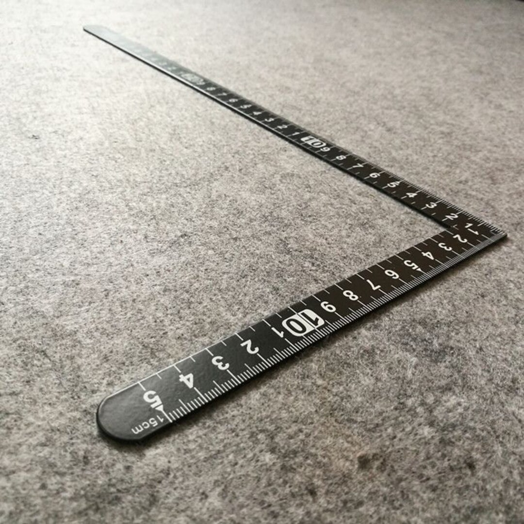 Black Sewing Tools Leathercraft Tempered Measuring Square Ruler L ...