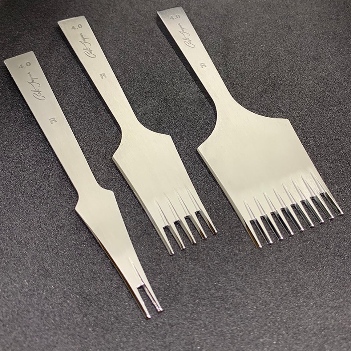 Leather Craft Tool Pricking Stitching Lacing Punch Chisel French Style ...