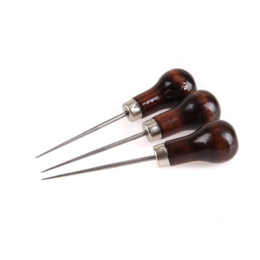 Leathercraft Tools Wooden Awl Stitching Needle Felting Sewing - Etsy