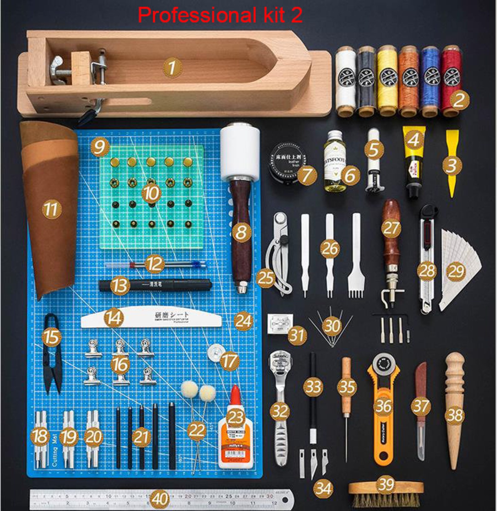 Professional / Basic Tools for Leather Craft Sewing DIY Hand Stitching ...