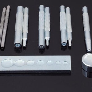 11pcs/set DIY Leather Craft Tool Die Punch Hole Snap Rivet Setter Base Kit Tool - Etsy