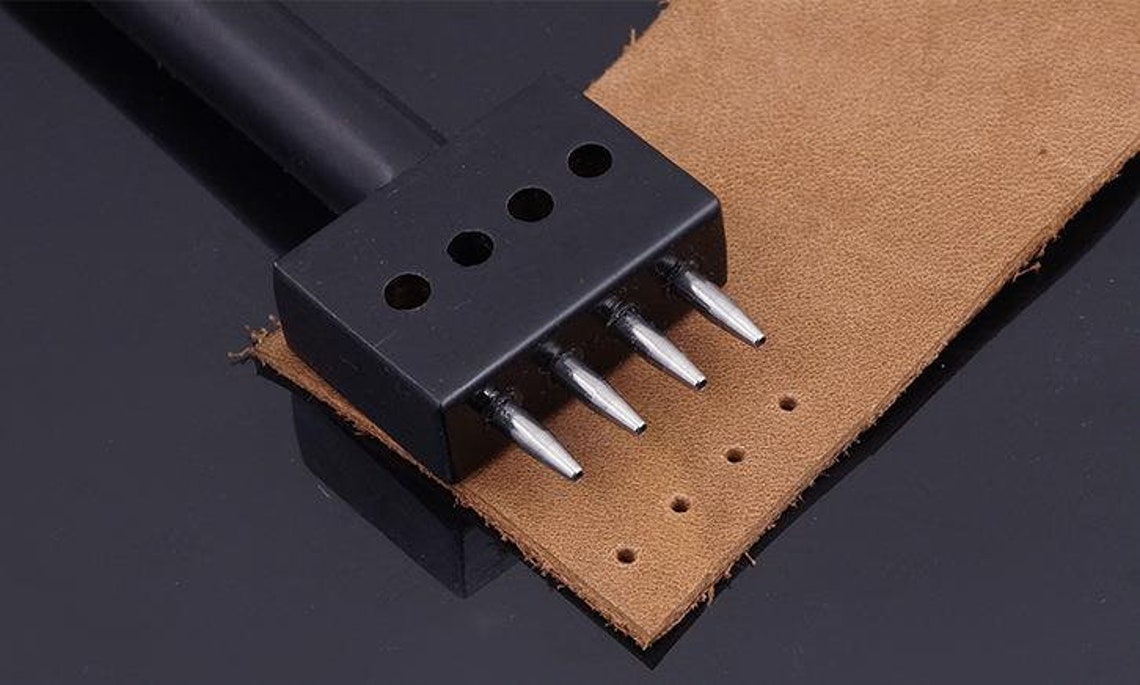 4mm 5mm 6mm Spacing Leather Stitching Prong Punch Round Circular Holes ...