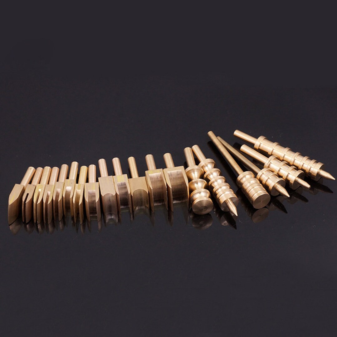 Solid Brass Solder Iron Tip Burn Edge Decorate Leather Slicker ...
