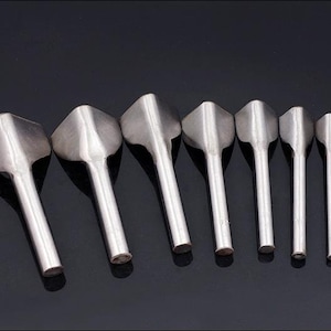 Set of 6 Durable Steel V Shape Punch-cutter for Leather Crafts-leather ...