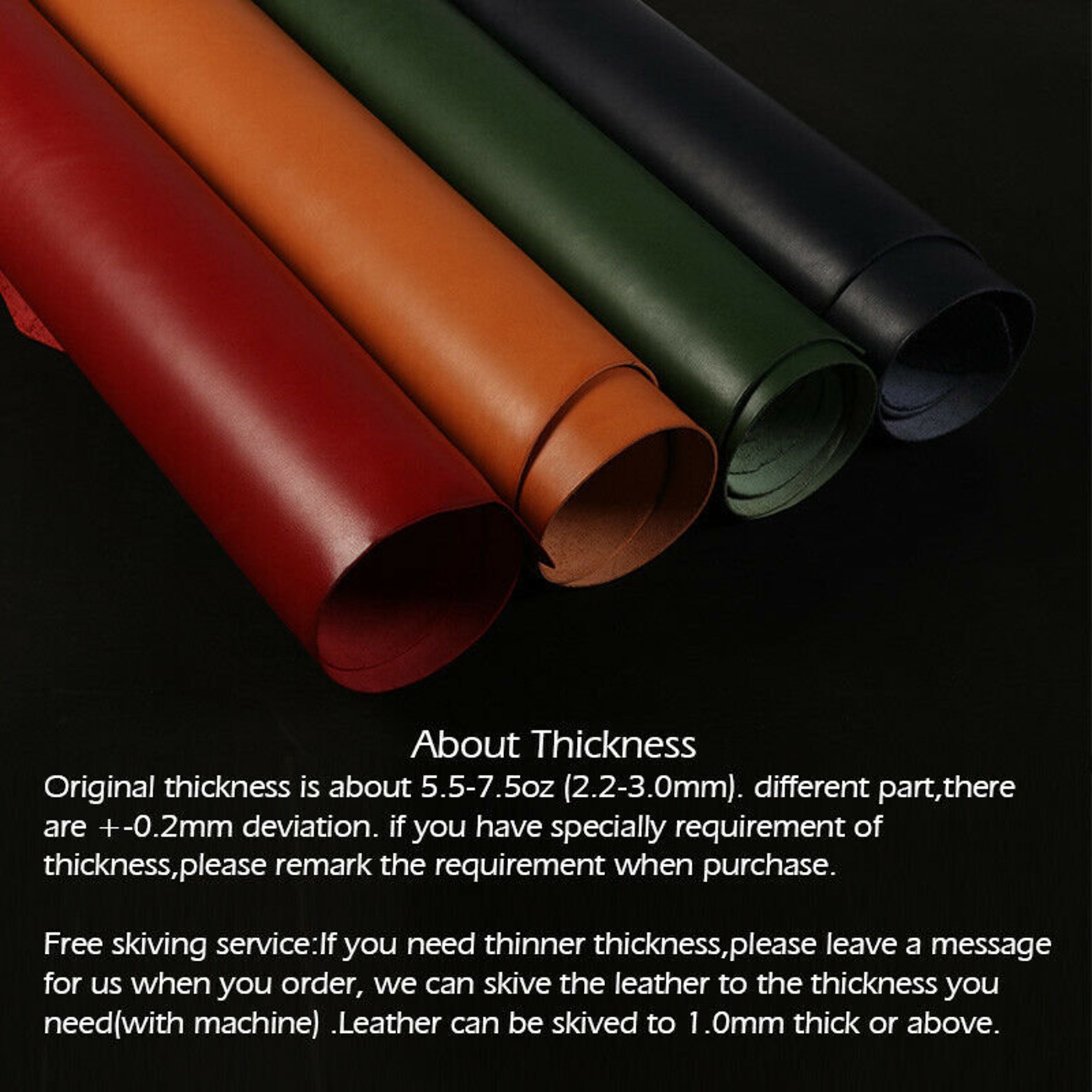 Full Grain Veg-tanned Leather Piece Cowhide Leather Craft DIY Material ...