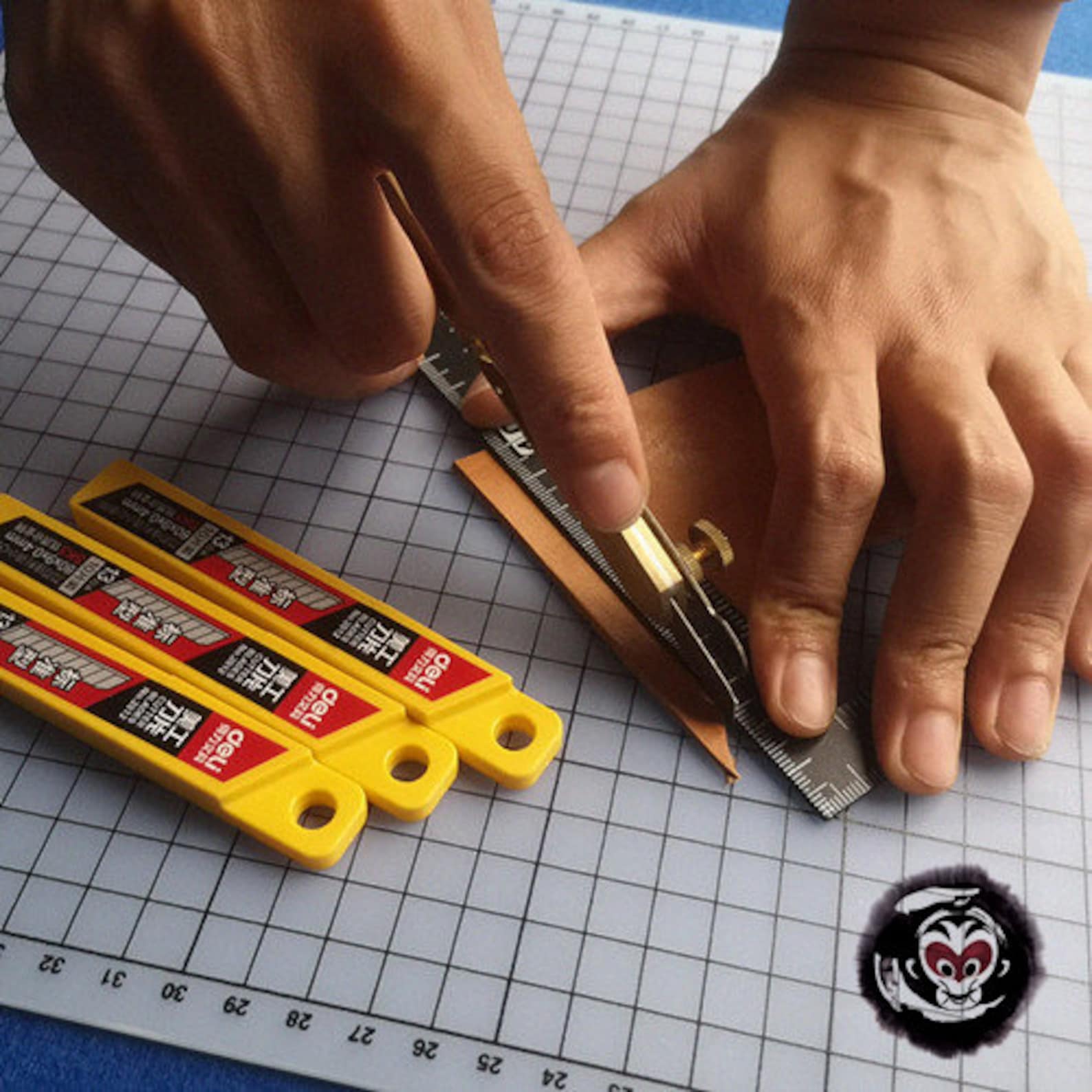 Leather Craft Tools Incision Cutter Knife Copper Trimming Knife + 10 ...