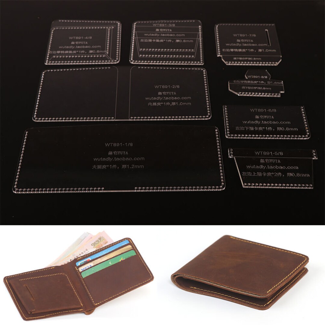 Short Wallet Template Leather Craft Tool Coin Case Leather - Etsy