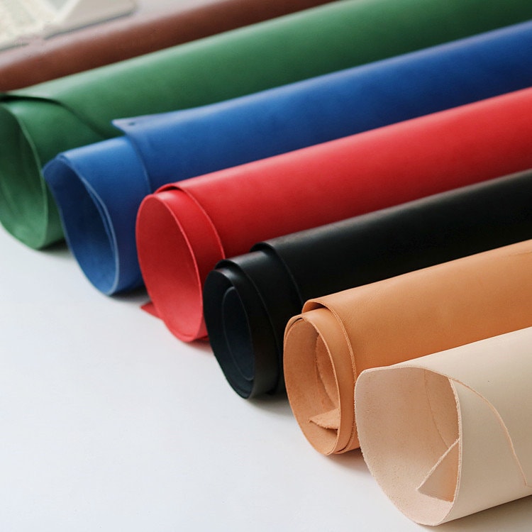 Full Grain Veg-tanned Leather Piece Cowhide Leather Craft DIY Material ...