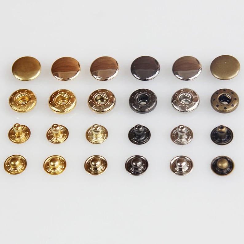 20 Set Brass Snap Fastener Leathercraft Press Stud Rapid - Etsy