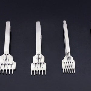 3/4/5/6mm Chisels Diamond Set of 4 Pcs Leather Craft Tool Hole Punches Stitching Punch 1 2 4 6 ...