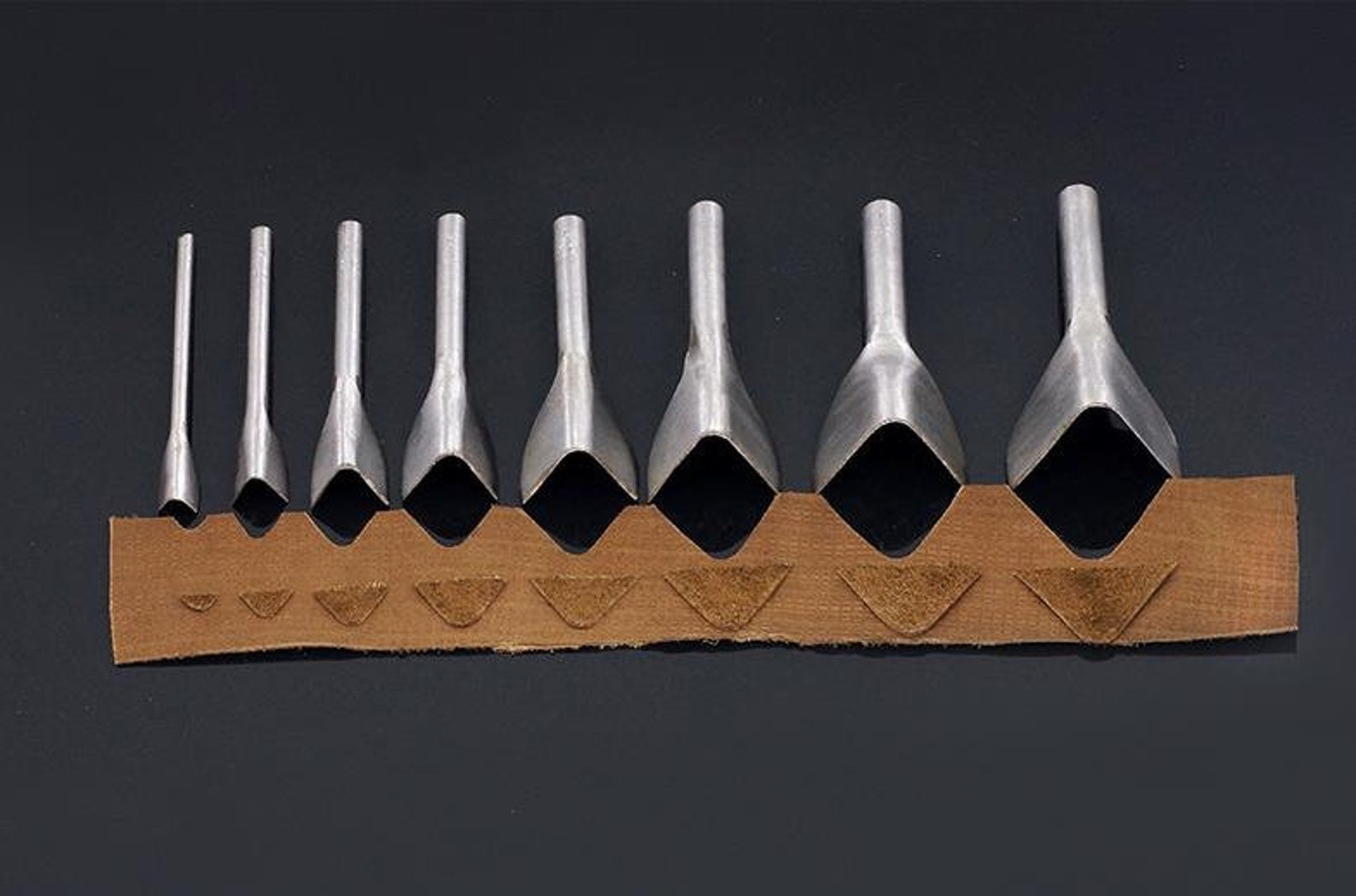 Set of 8 Durable Steel V Shape Punch-cutter for Leather | Etsy