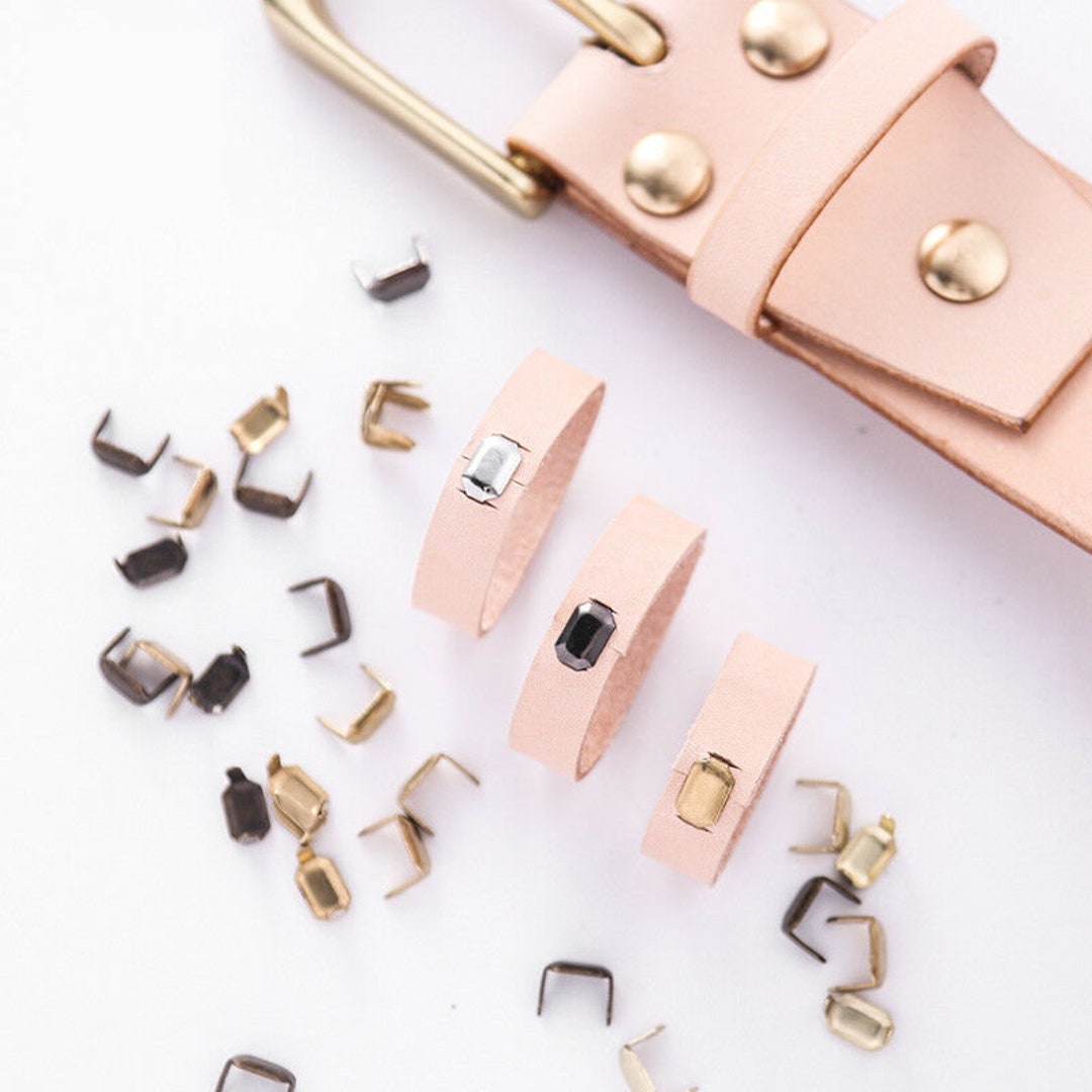 Solid Brass Leather Staples for Belt Loops Fastener Holder Dressmake ...