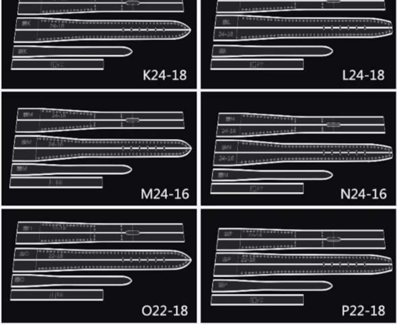 18/19/20/22mm Leather Craft Acrylic Watch Strap Band Stencil Template ...