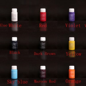 30ml Edge Enamel Leather Dye Dressing Lacquer Finish Paint Seiwa Cova ...