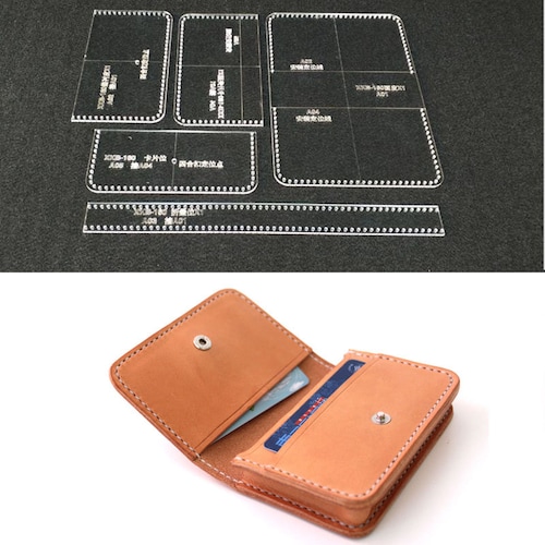 Card Case Mini Card Holder Template Clear Acrylic Leather - Etsy