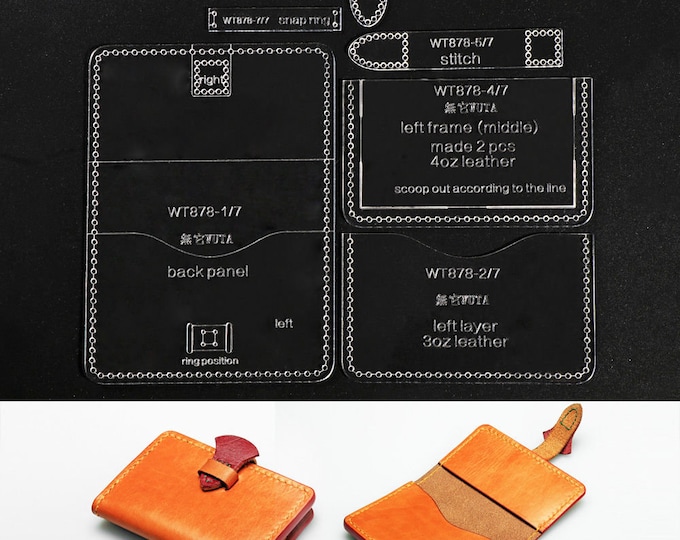 Leather Craft Acrylic Template for Business Long Wallet - Etsy