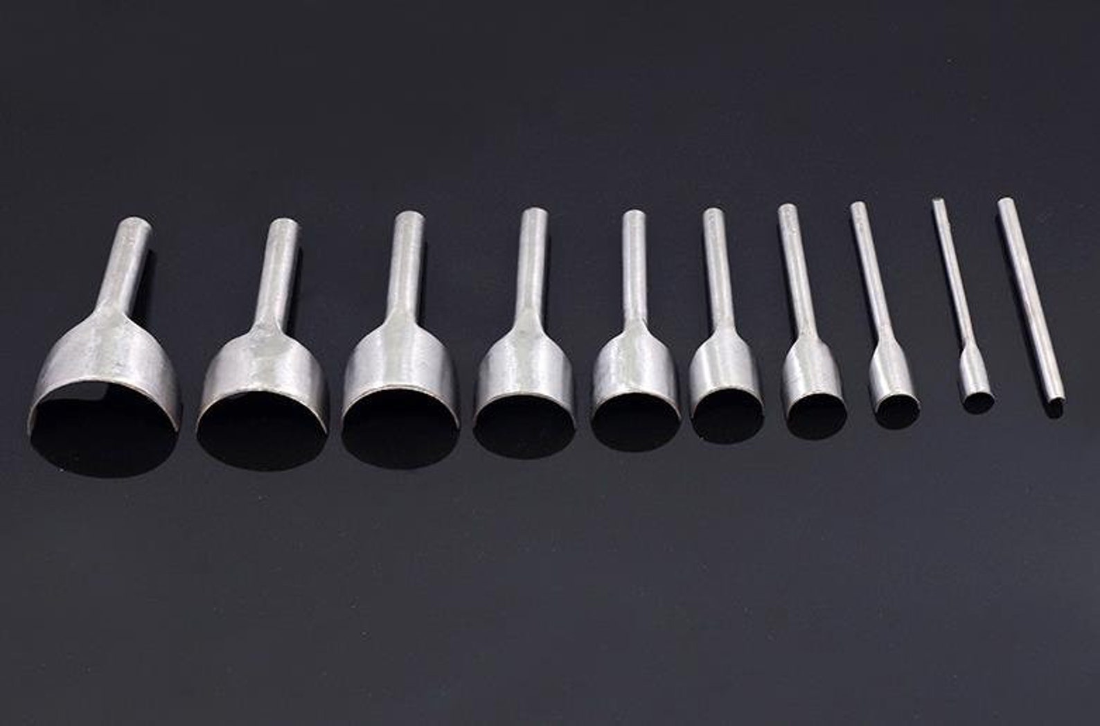 Set of 10 Sizes Durable Steel Corner Punch-cutter for Leather Crafts ...
