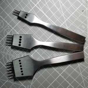 Removable Leather Craft Round Hole Pricking Iron Chise Steel Stitching Punch Tools Diy Set - Etsy
