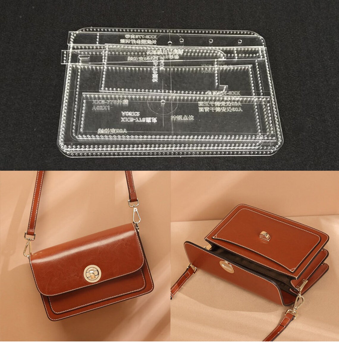 Shoulder Bags Acrylic Template Leather Pattern DIY Hobby - Etsy