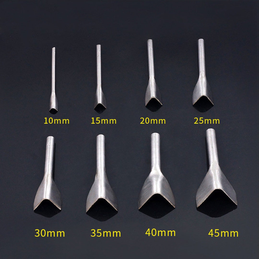 Set of 8 Durable Steel V Shape Punch-cutter for Leather Crafts-leather ...