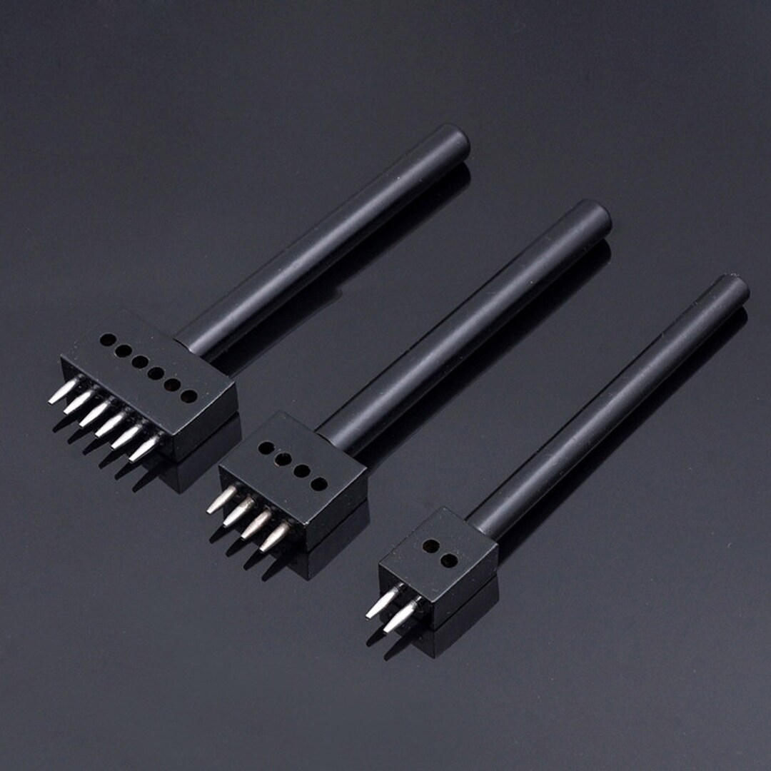 4mm 5mm 6mm Spacing Leather Stitching Prong Punch Round Circular Holes ...