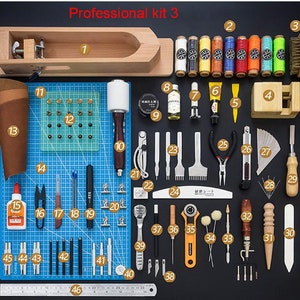 Professional / Basic Tools for Leather Craft Sewing DIY Hand Stitching ...