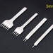 3/4/5/6mm Chisels Diamond Set of 4 Pcs Leather Craft Tool Hole Punches Stitching Punch 1 2 4 6 ...