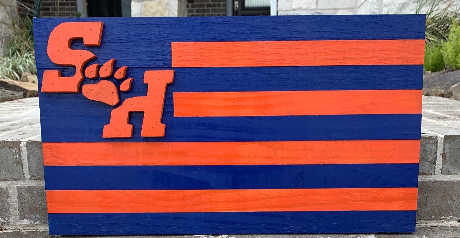 Sam Houston State University SHSU Burnt Wood Flag - Etsy