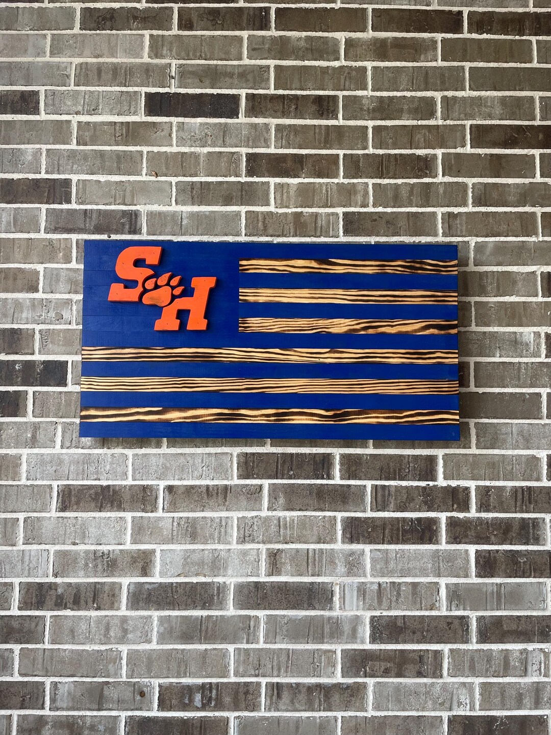 Sam Houston State University (SHSU) Burnt Wood Flag - Etsy