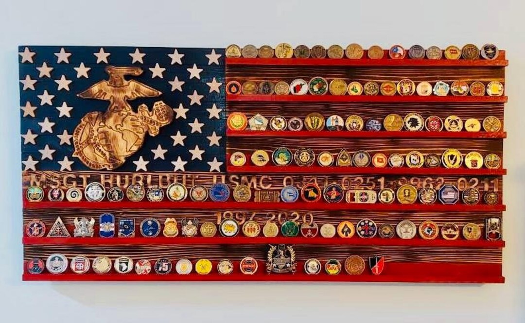 Custom US Military Burnt Wood Flags - Etsy