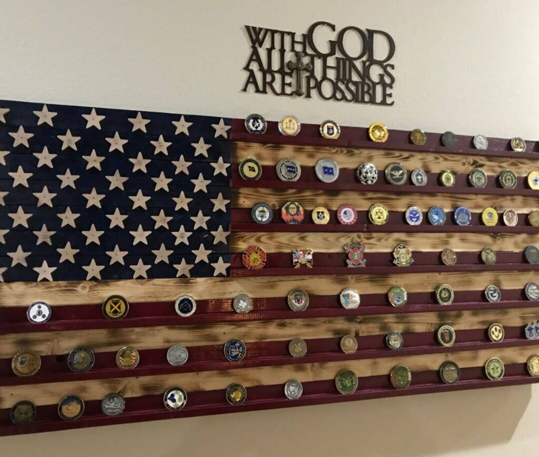 American Flag Coin Holder (23x47est.) - Etsy
