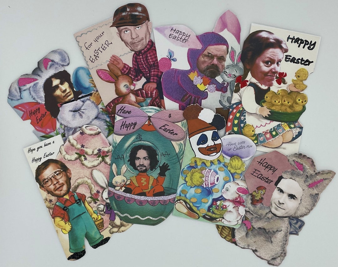 Set of 8 Vintage Retro True Crime Serial Killer Easter Cards - Etsy