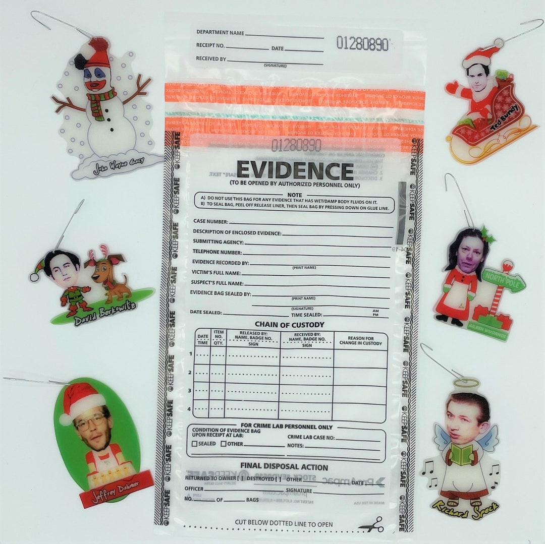 Set of 6 Serial Killer True Crime Holiday Christmas Ornament Crime ...