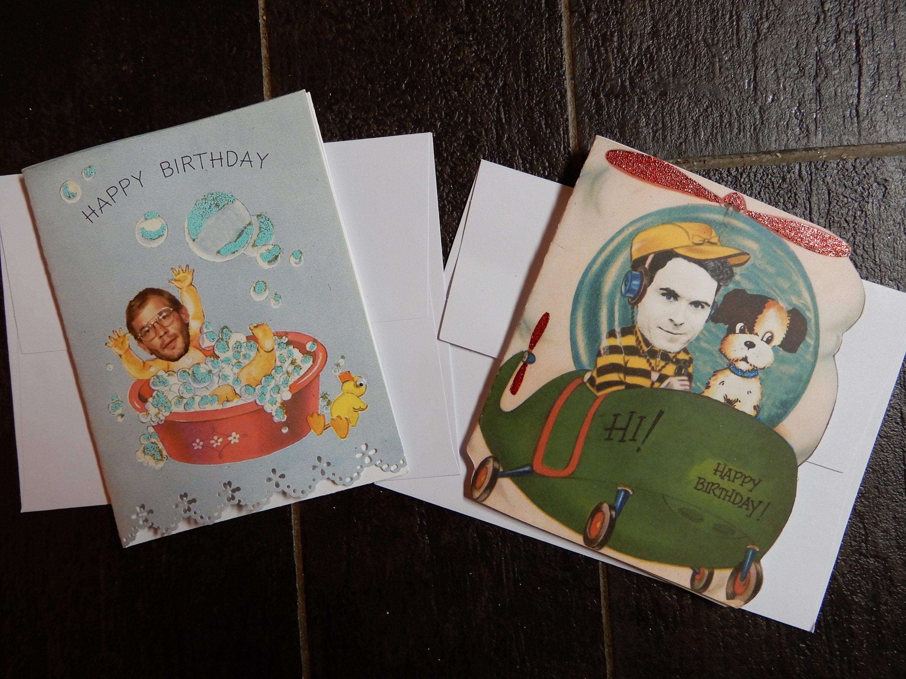 Vintage True Crime Serial Killer Birthday Cards. Set of 8 With ...
