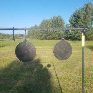 AR 500 T Post Conduit Target Stand W/ Integrated Gong Hanger 8 Pack - Etsy