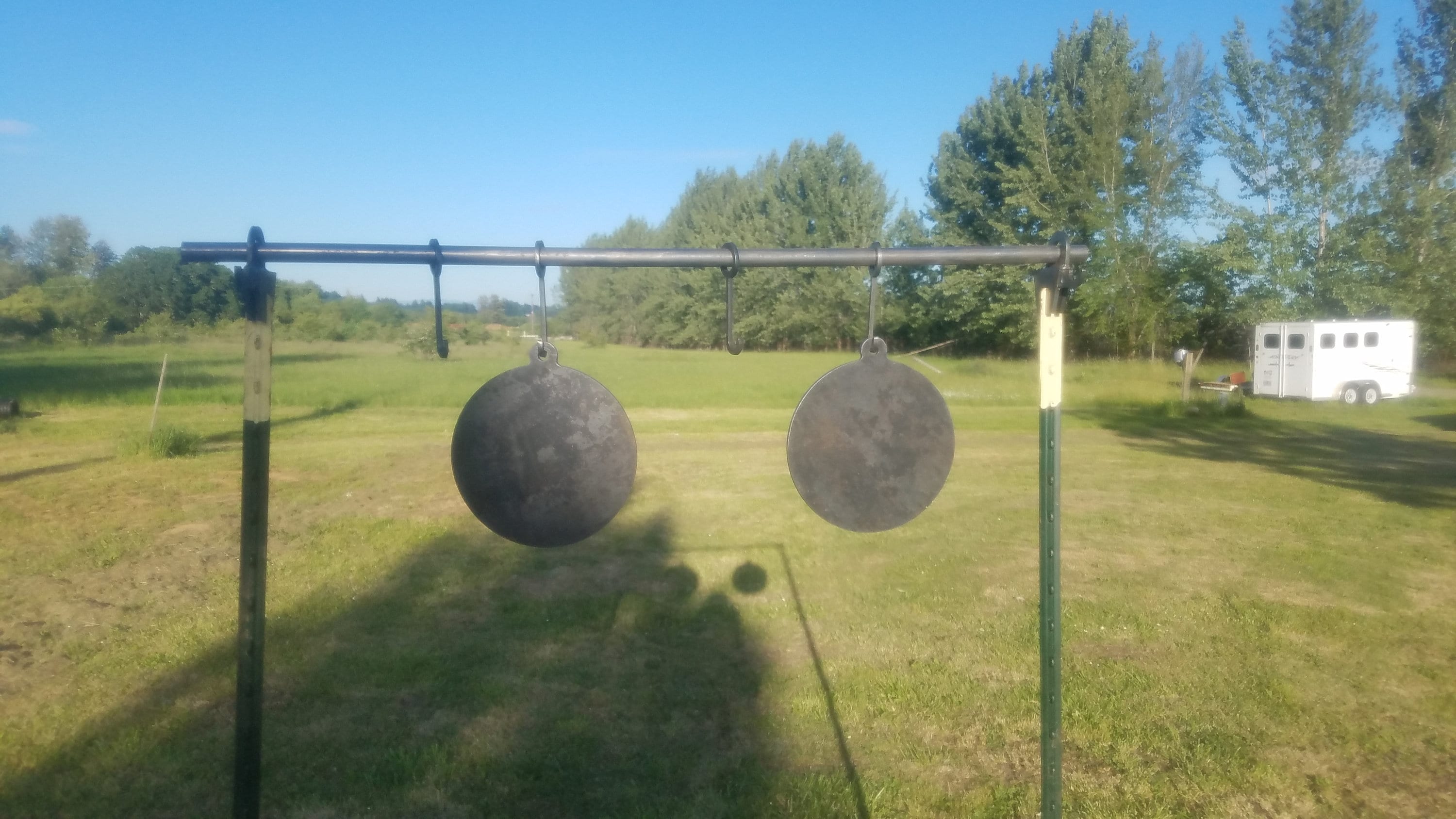 AR 500 T Post Conduit Target Stand W/ Integrated Gong Hanger - Etsy