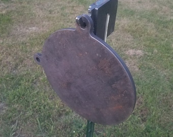 T Post Steel Target Hanger W/ 8 Inch 3/8 AR500 Gong - Etsy