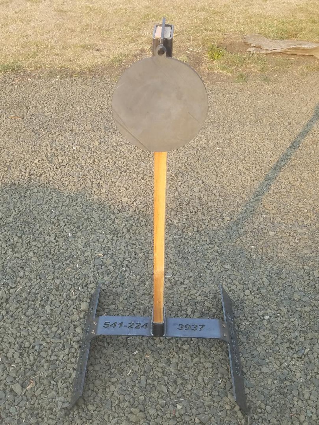 Collapsible (new) Steel Gong Target Stand and W/ 10 Inch 3/8 AR500 Gong ...