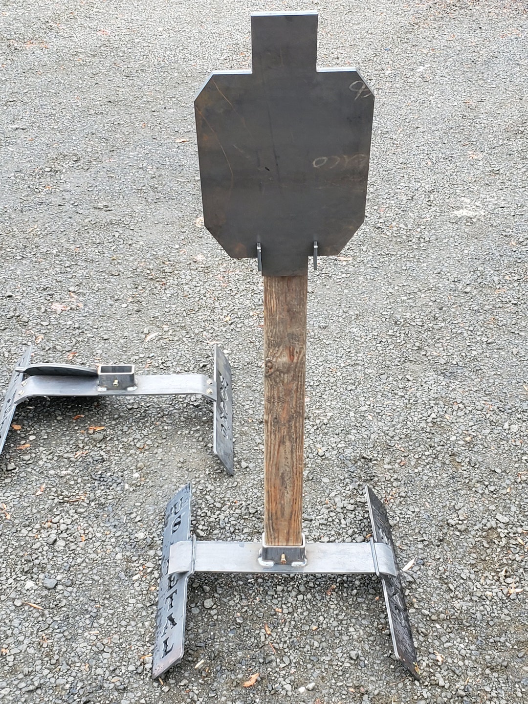 AR500 Steel Angled IDPA 2/3 Shooting Target 3/8 AR500 With Bolt Stand ...