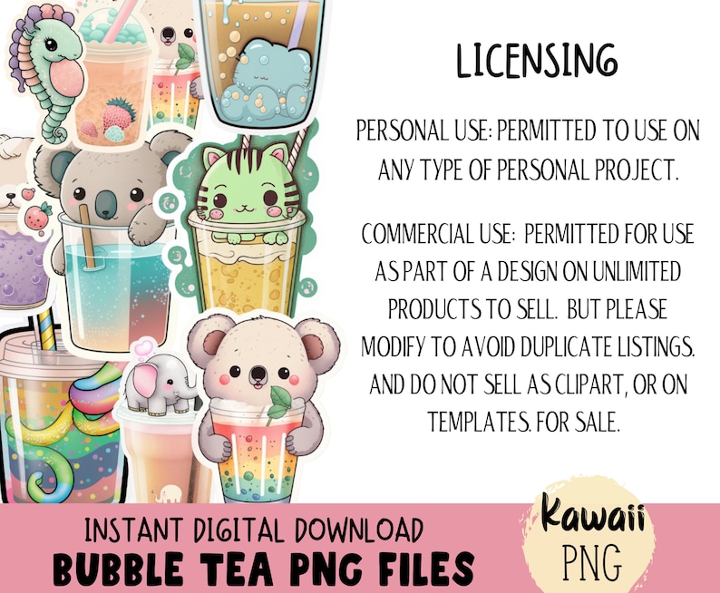 Bubble Tea PNG Boba Tea Kawaii Drink Food Clipart Kawaii - Etsy