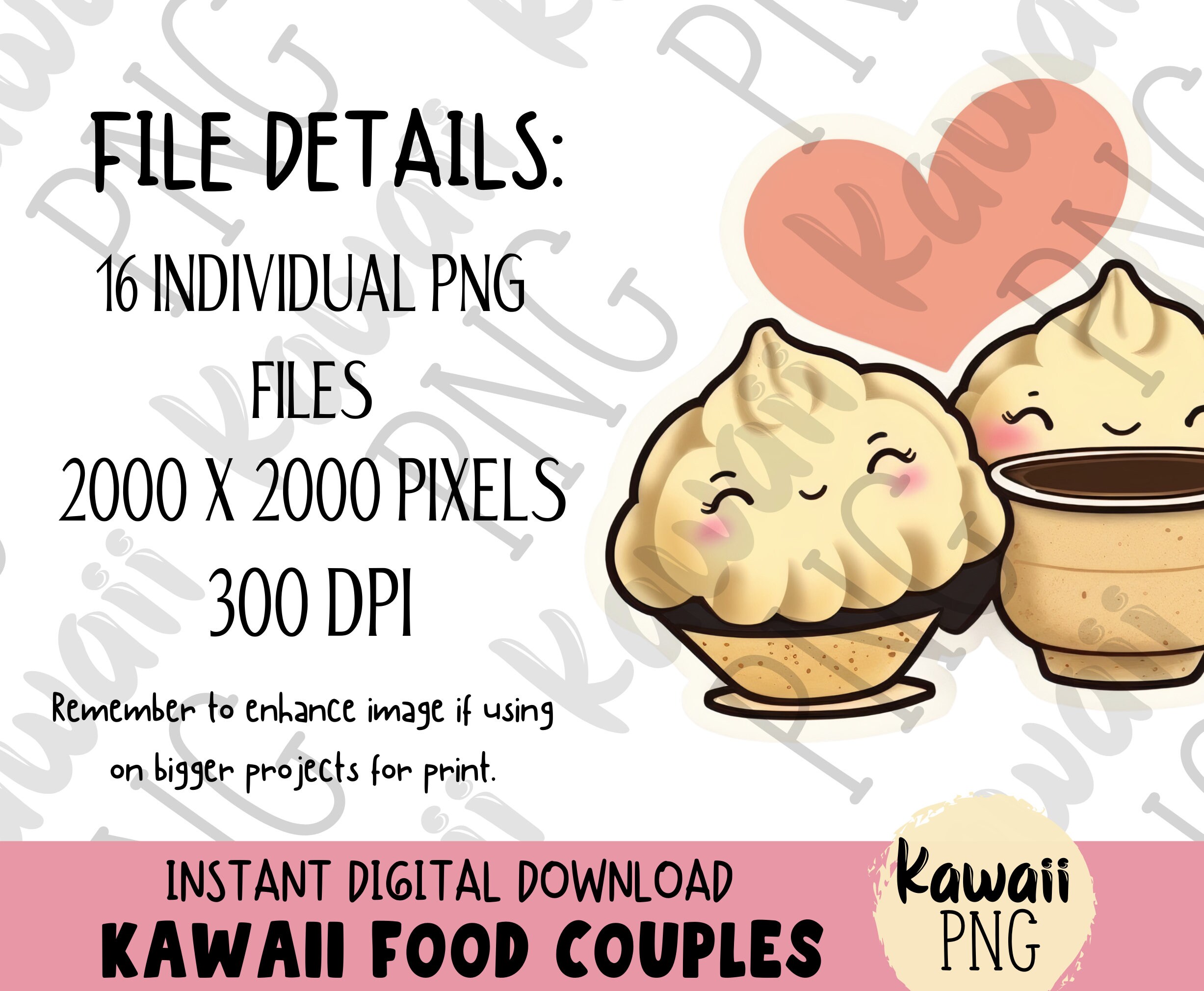Kawaii Food Clipart Best Friends Png Cute Couples Clipart - Etsy UK