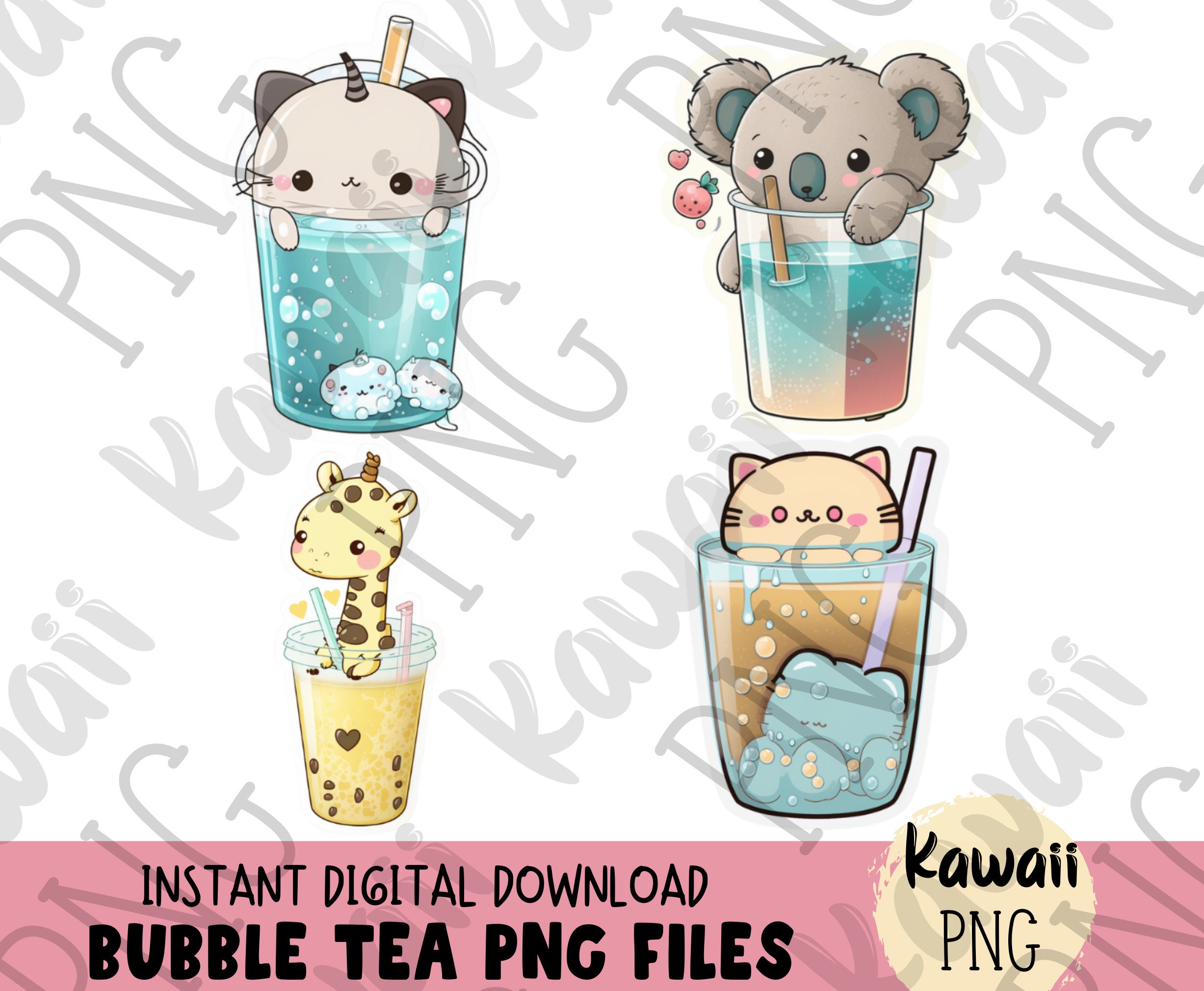 Bubble Tea PNG, Boba tea, boisson Kawaii, Clipart nourriture, art ...