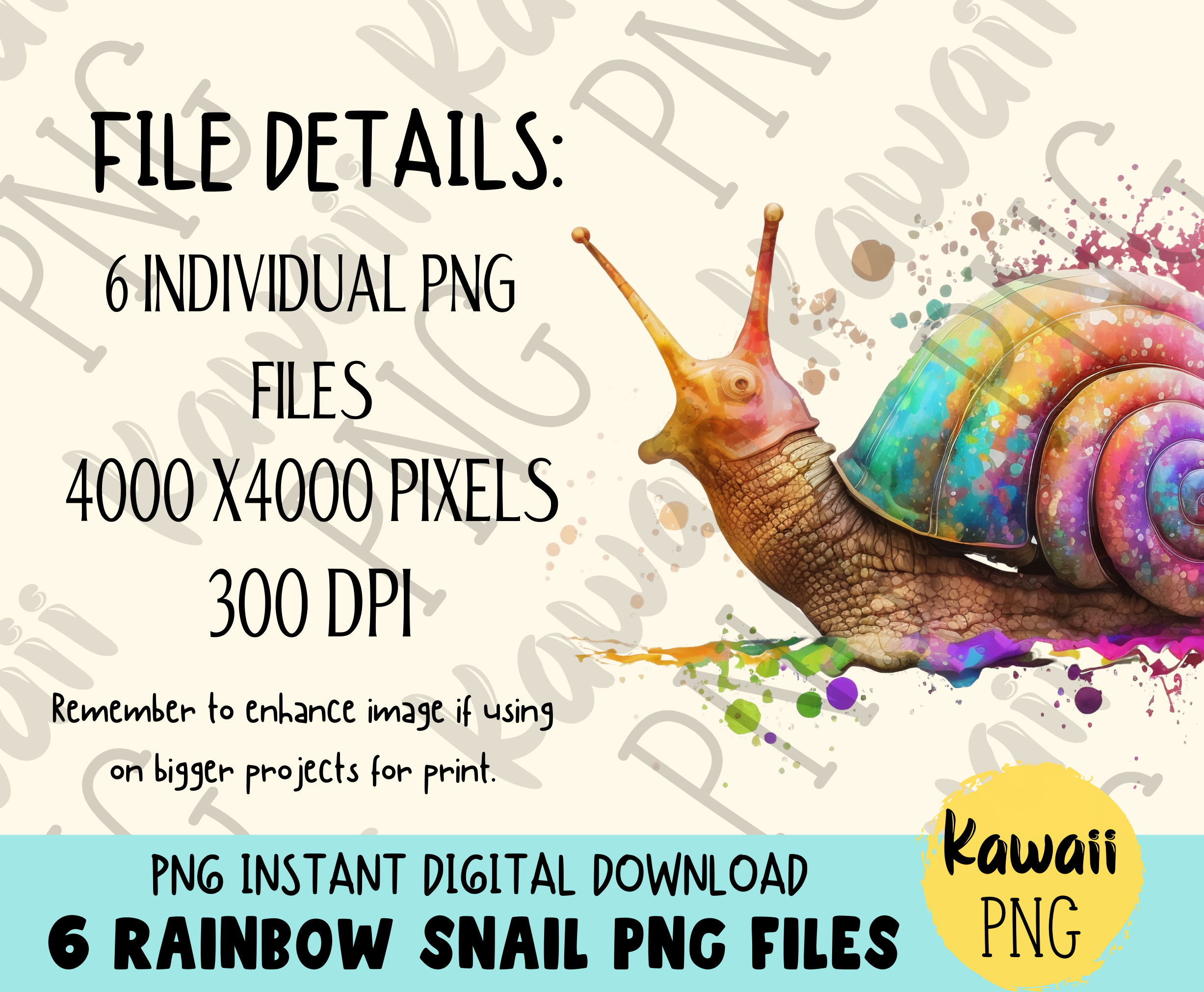 Rainbow Snail Watercolor Clip Art Snail Png Pond Life Clipart Giant ...
