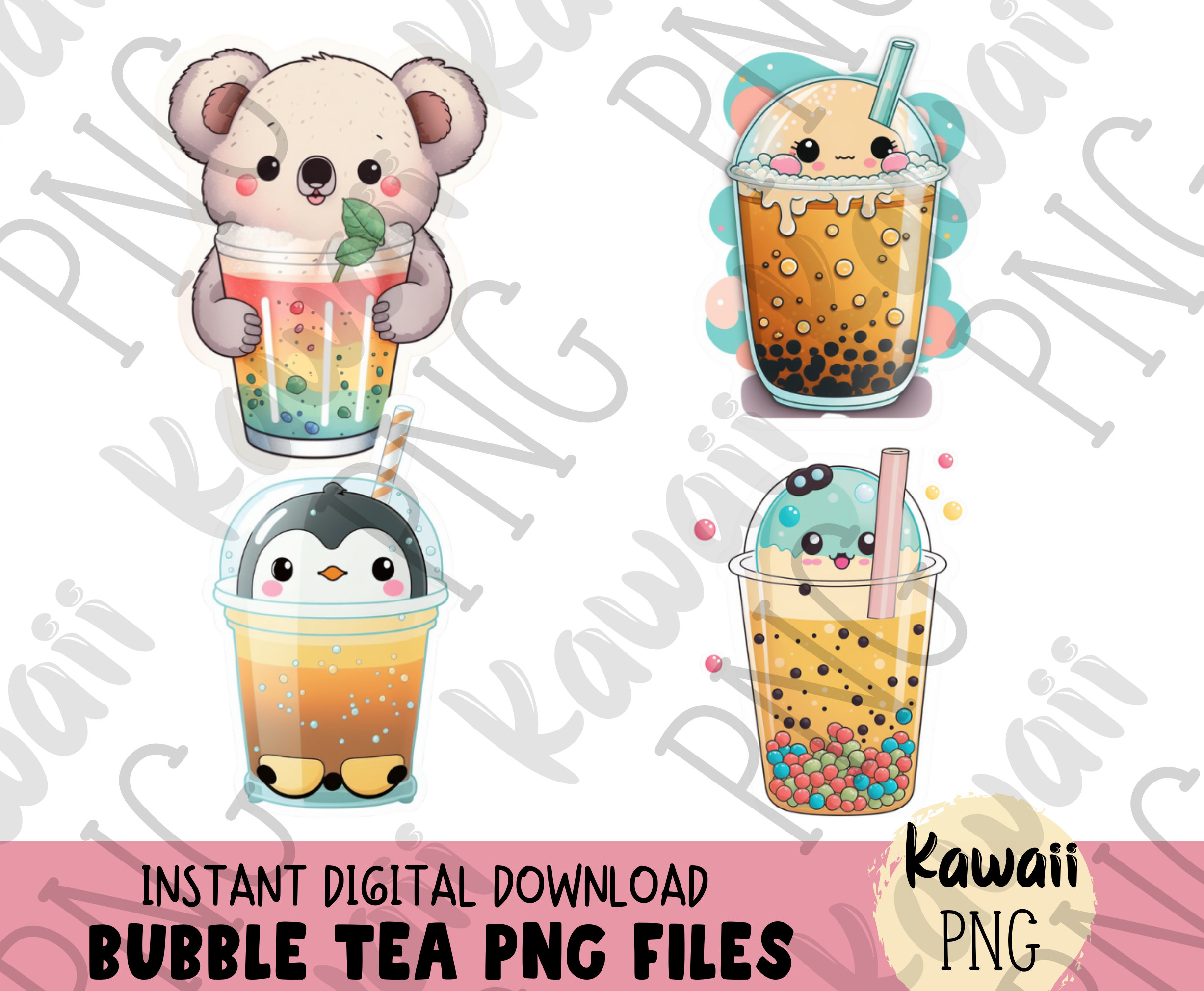 Bubble Tea PNG, Boba tea, boisson Kawaii, Clipart nourriture, art ...