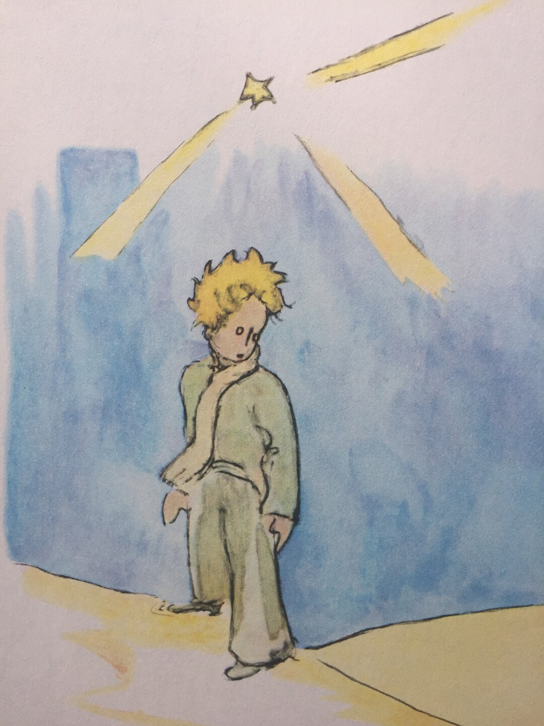 The Little Prince Book Plate Print. Antoine De Saint-exupéry. Original ...