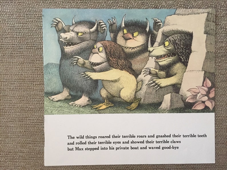 Where the Wild Things Are Book Plate Print. Maurice Sendak. Original ...