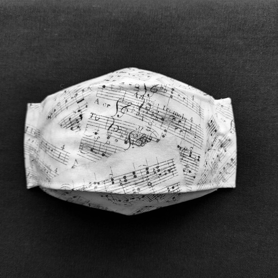 Music Sheet Music Lover Music Notes Mask Symphony Music | Etsy